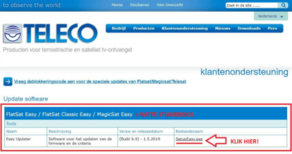 Software update Teleco